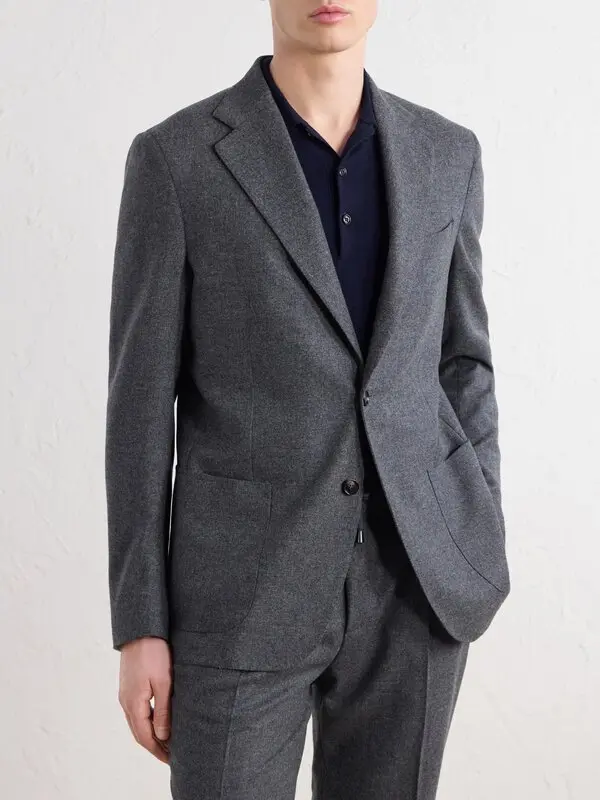 DE PETRILLO Posillipo Wool And Cashmere-blend Suit Jacket - Gray