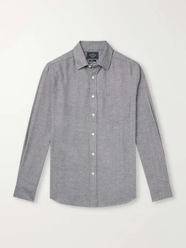 Portuguese Flannel Espiga Herringbone Cotton-flannel Shirt