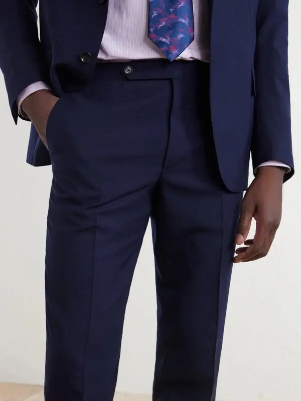 DE PETRILLO Tapered Virgin Wool Suit Trousers
