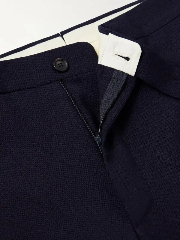 DE PETRILLO Tapered Virgin Wool Suit Trousers