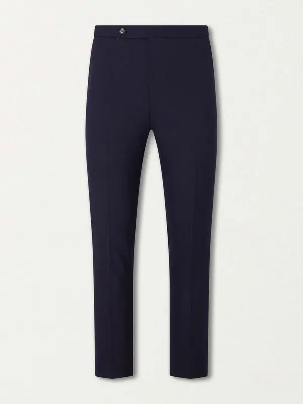 DE PETRILLO Tapered Virgin Wool Suit Trousers