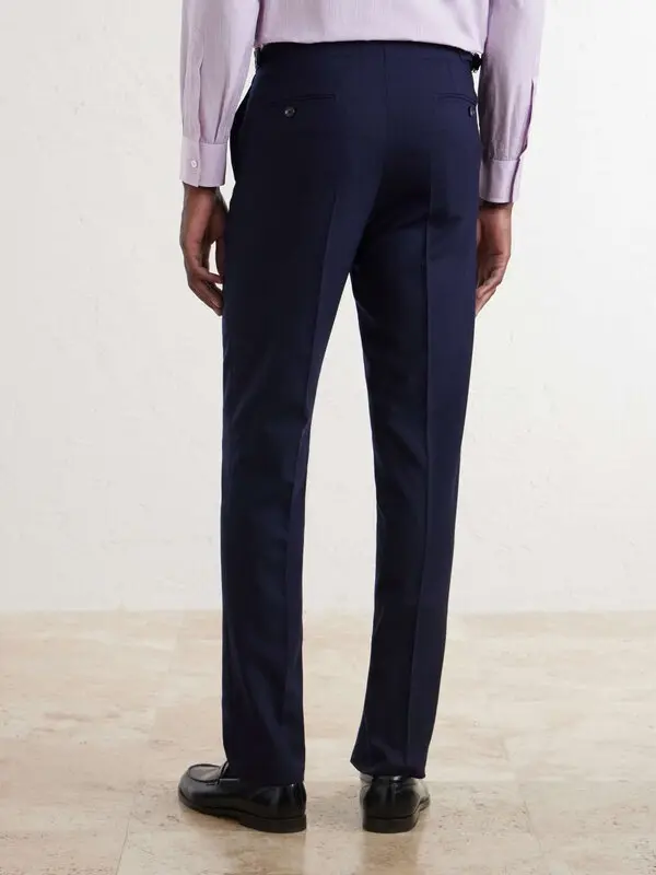 DE PETRILLO Tapered Virgin Wool Suit Trousers