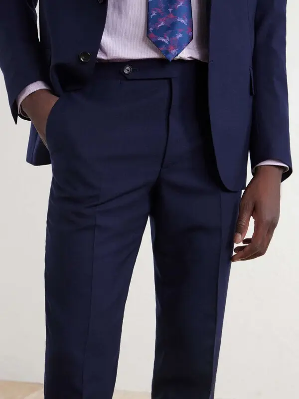 DE PETRILLO Tapered Virgin Wool Suit Trousers