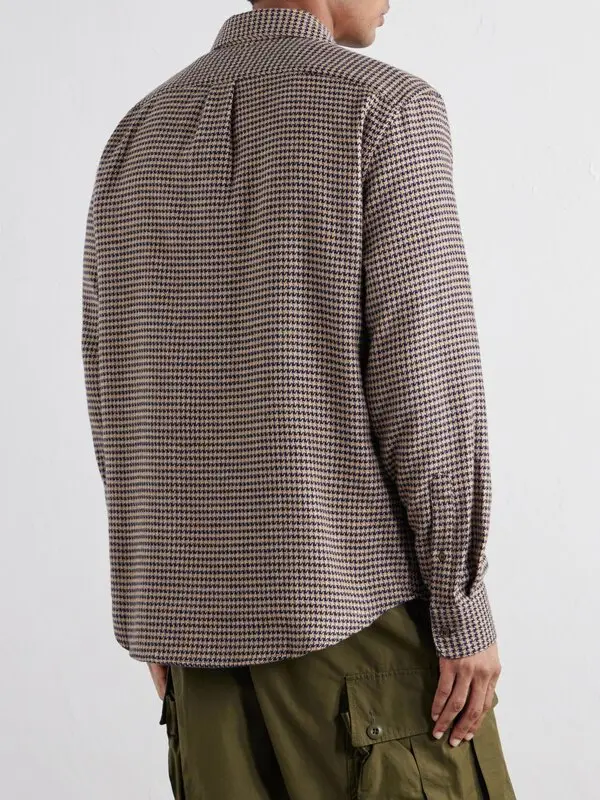 Portuguese Flannel Houndstooth Organic Cotton-flannel Shirt