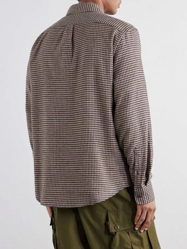 Portuguese Flannel Houndstooth Organic Cotton-flannel Shirt