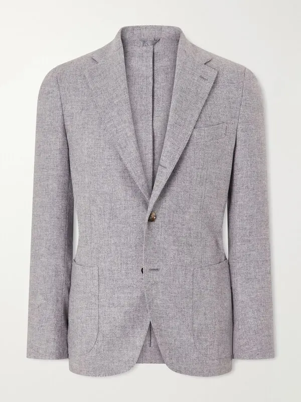 DE PETRILLO Posillipo Wool And Cashmere-blend Blazer - Gray