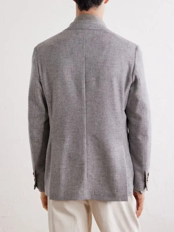 DE PETRILLO Posillipo Wool And Cashmere-blend Blazer - Gray