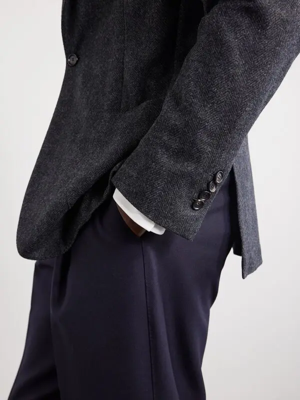 DE PETRILLO Faro Wool And Cashmere-blend Blazer - Gray