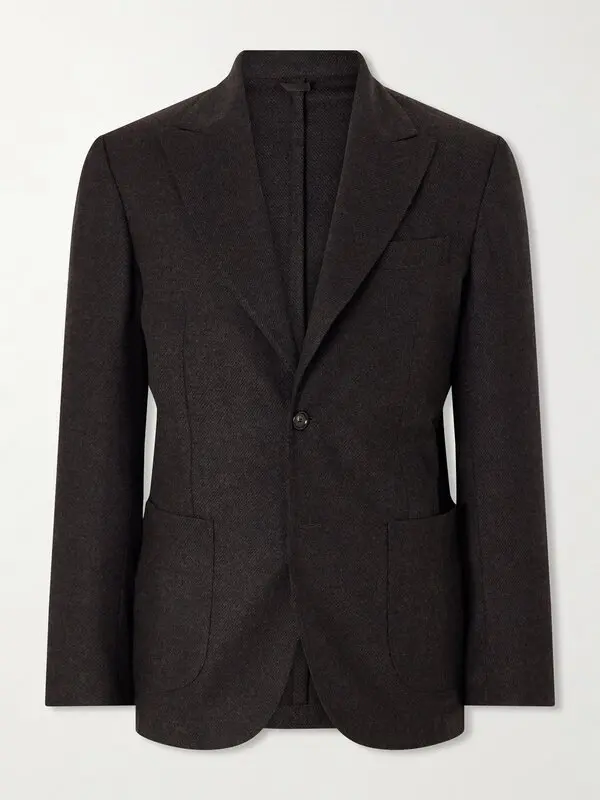 DE PETRILLO Faro Wool And Cashmere-blend Blazer - Blue