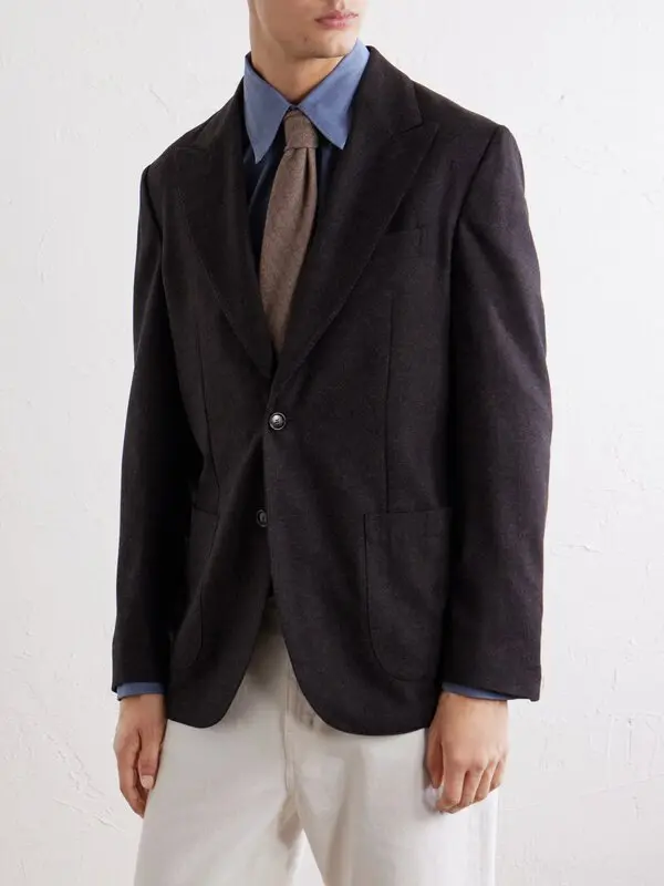 DE PETRILLO Faro Wool And Cashmere-blend Blazer - Blue