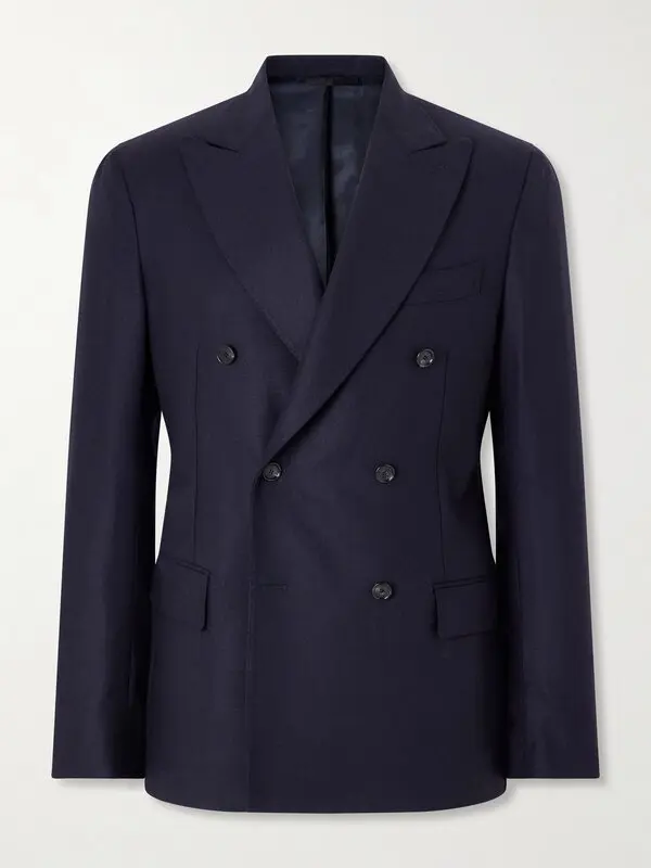 DE PETRILLO Sorrento Wool-twill Suit Jacket