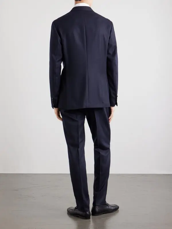 DE PETRILLO Sorrento Wool-twill Suit Jacket