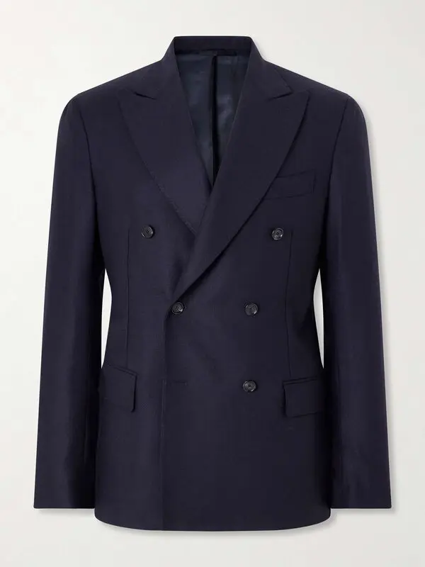 DE PETRILLO Sorrento Wool-twill Suit Jacket