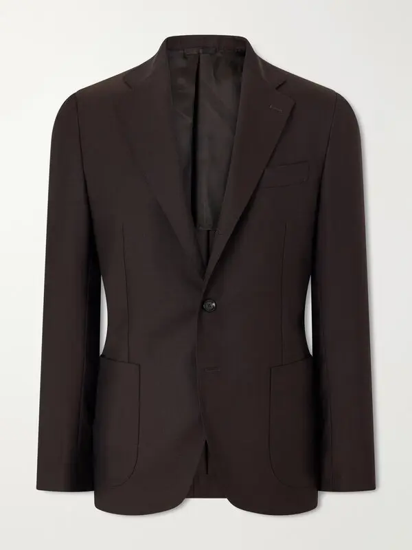 DE PETRILLO Posillipo Virgin Wool-twill Suit Jacket
