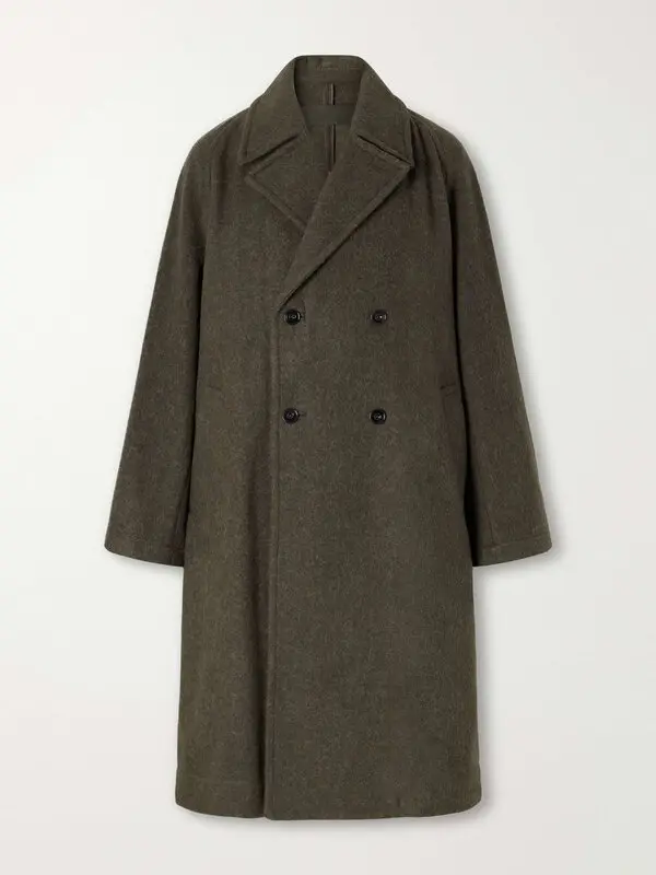 LEMAIRE Double-breasted Wool And Alpaca-blend Felt Coat
