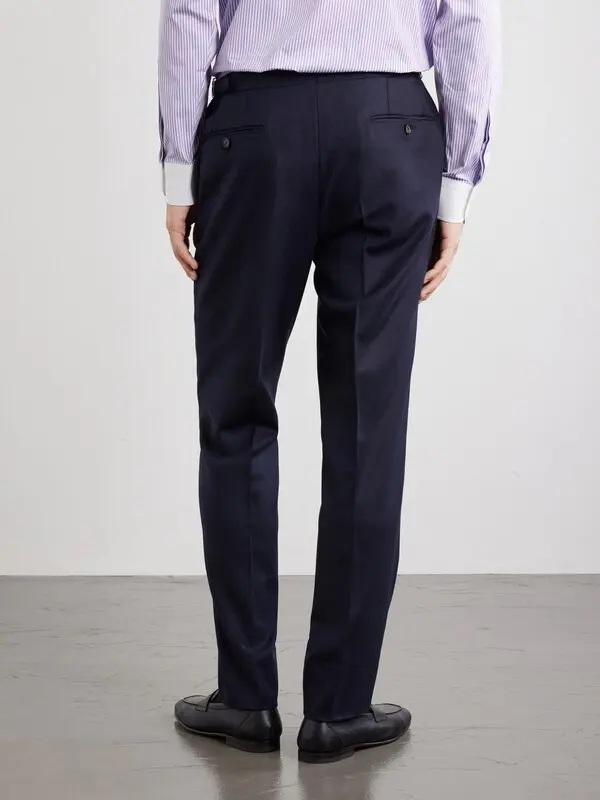 DE PETRILLO Straight-leg Pleated Virgin Wool Trousers