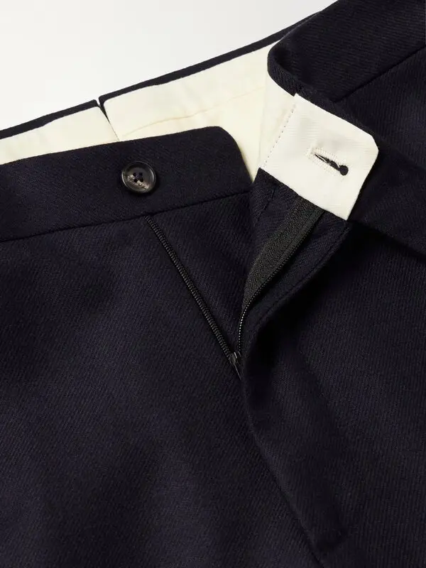 DE PETRILLO Straight-leg Pleated Virgin Wool Trousers
