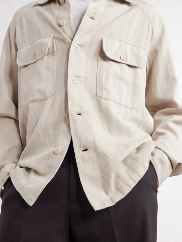 Ralph Lauren Purple Label Cotton And Linen-blend Shirt
