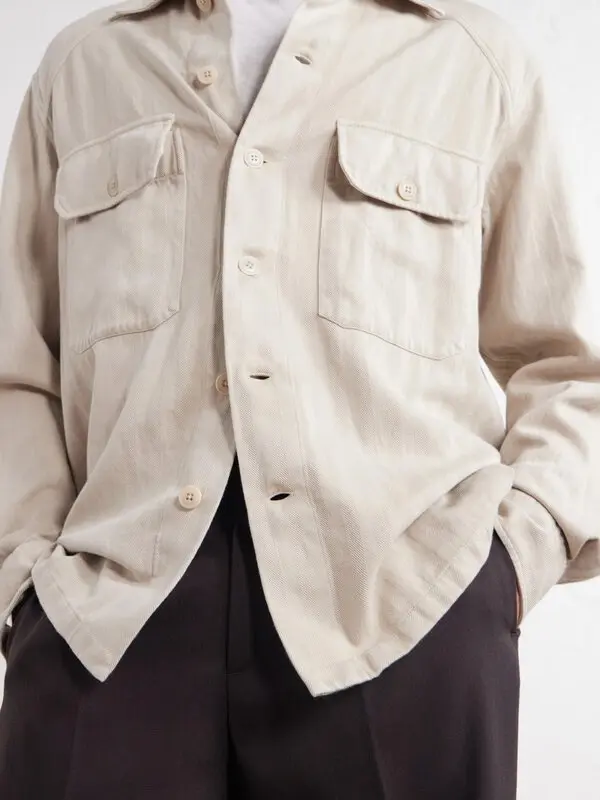 Ralph Lauren Purple Label Cotton And Linen-blend Shirt