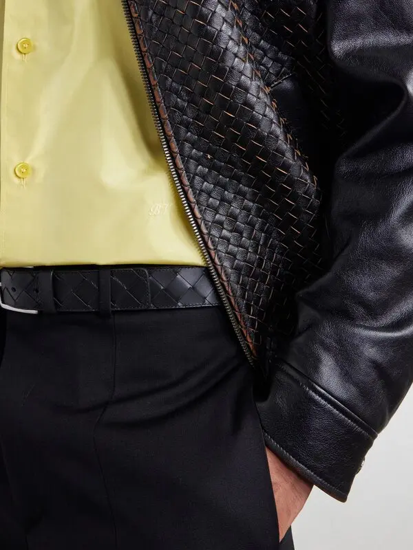 Bottega Veneta Classic-collar Silk-taffeta Shirt - Yellow