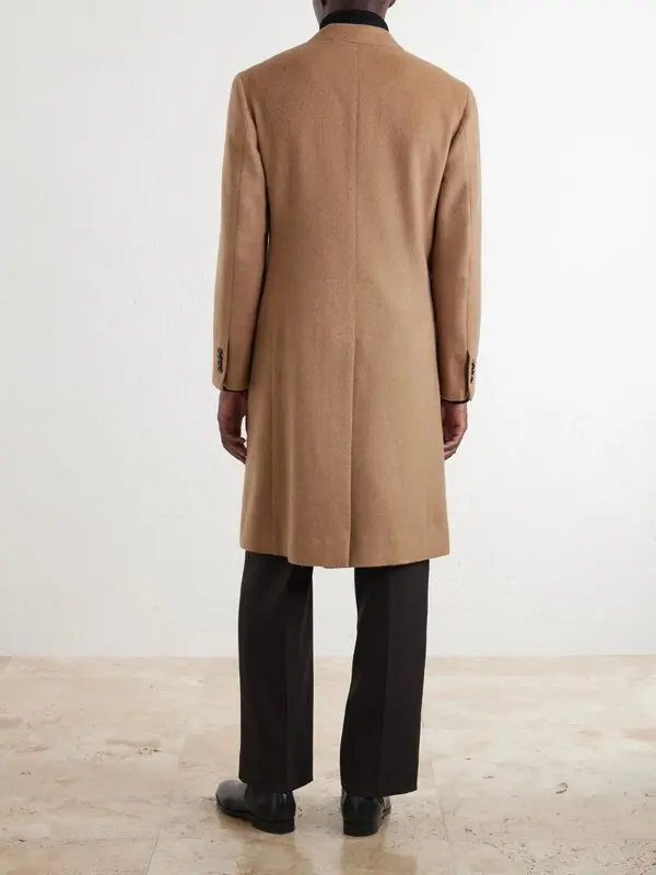 DE PETRILLO Double-breasted Camel Hair Coat
