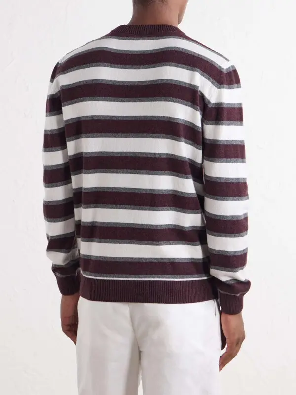 Eleventy Striped Cashmere Sweater