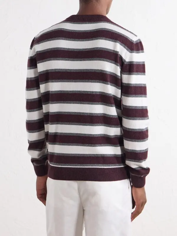Eleventy Striped Cashmere Sweater