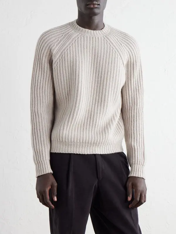 Sease Ribbed Cashmere Sweater - Neutrals