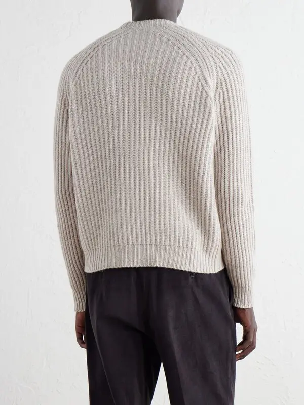 Sease Ribbed Cashmere Sweater - Neutrals