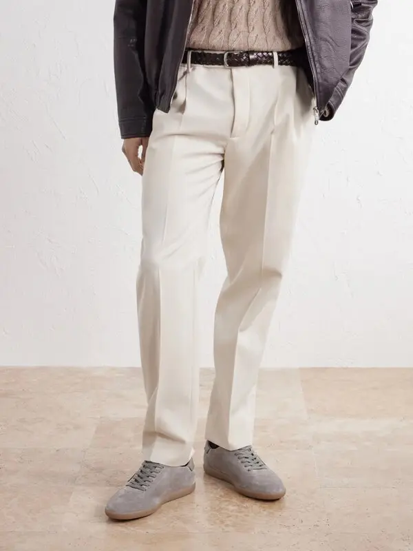 Zegna 232 Leather-trimmed Suede Sneakers