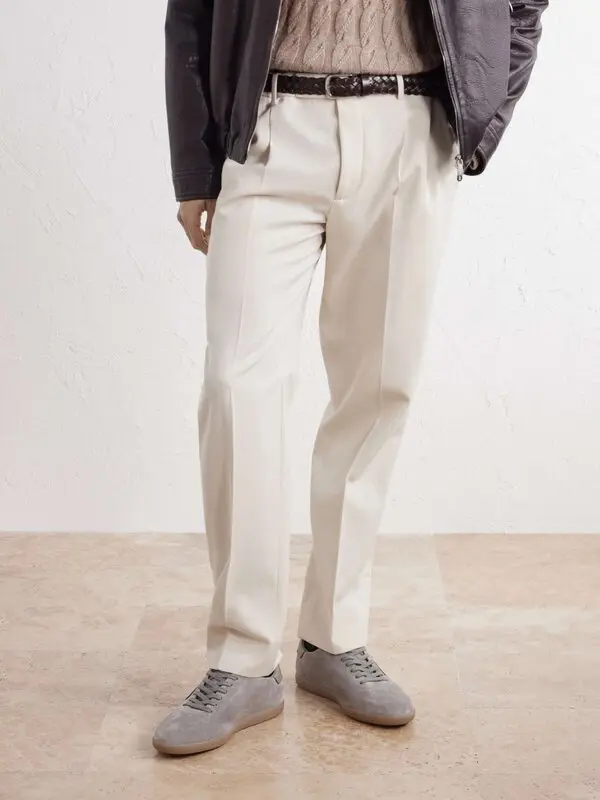 Zegna 232 Leather-trimmed Suede Sneakers