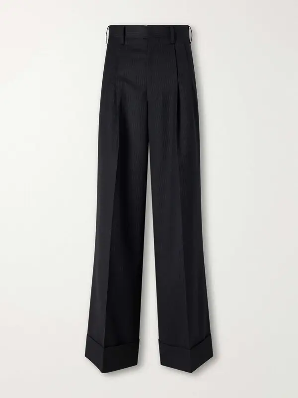 Junya Watanabe Pinstriped Wool-blend Wide-leg Pants