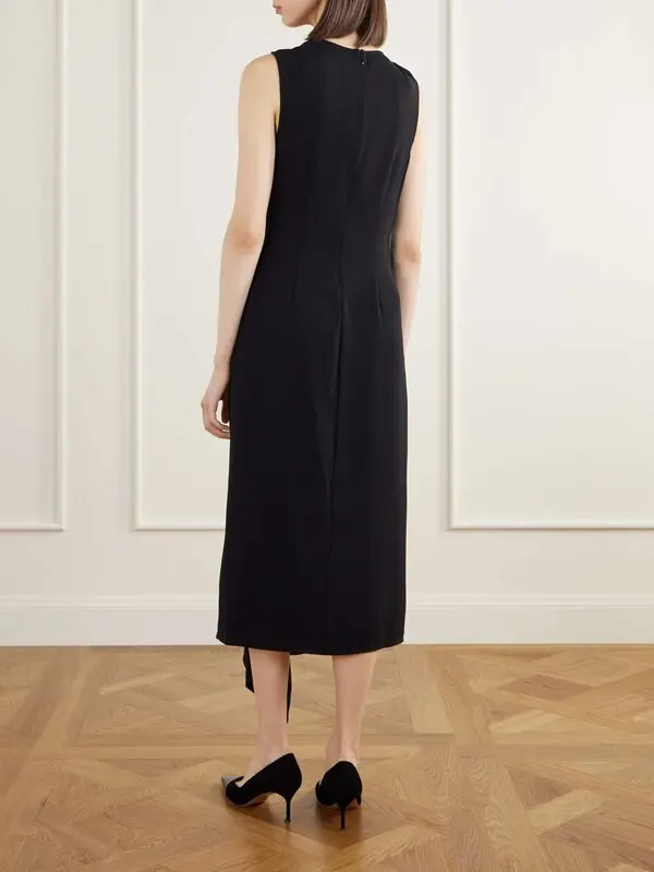 Veronica Beard Freja Draped Crepe-blend Midi Dress