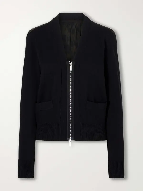Sacai Cotton-blend Zip-up Cardigan