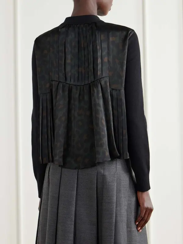 Sacai Cotton-blend Zip-up Cardigan
