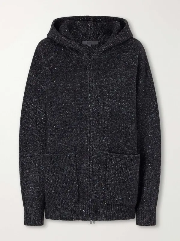 Tibi Hooded Wool-blend Tweed Jacket