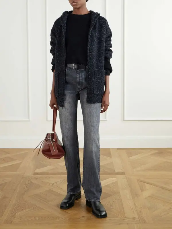 Tibi Hooded Wool-blend Tweed Jacket
