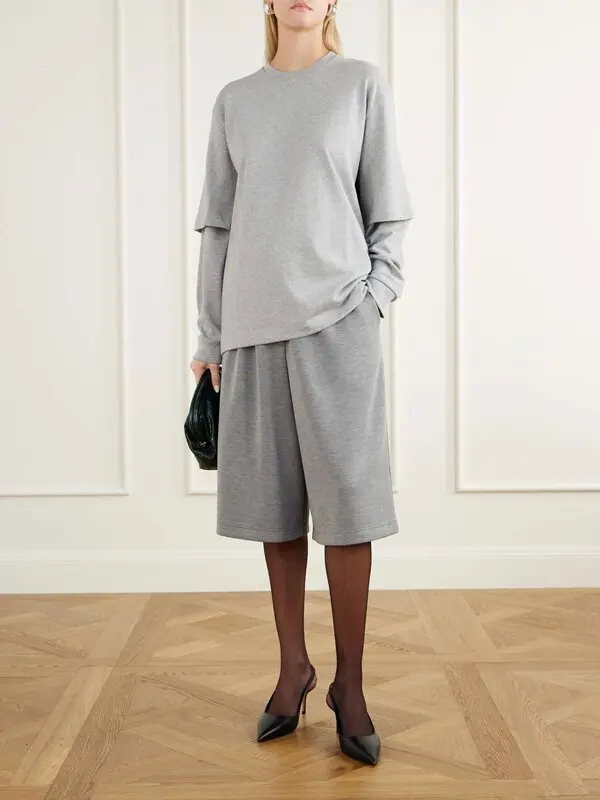 Tibi Feather Weight Jersey Shorts