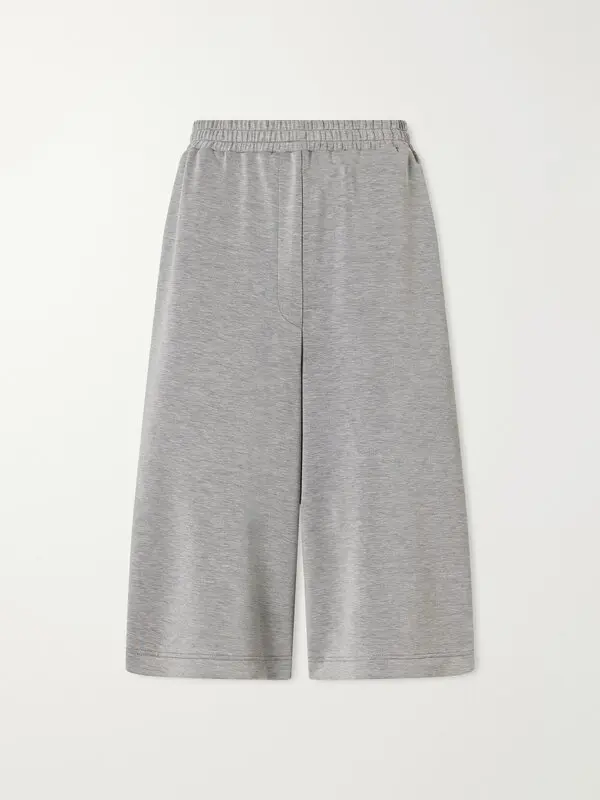 Tibi Feather Weight Jersey Shorts - Gray