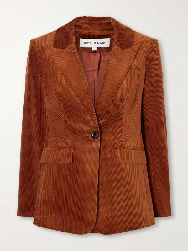 Veronica Beard Livvy Dickey Cotton-blend Corduroy Blazer