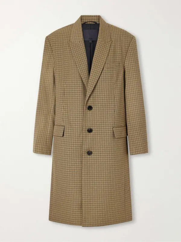 Tibi Checked Twill Coat