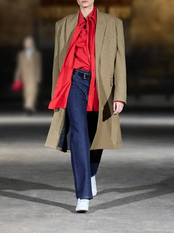 Tibi Checked Twill Coat