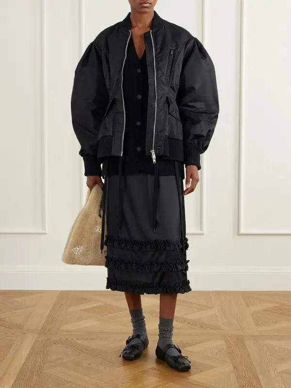 Simone Rocha Satin Bomber Jacket