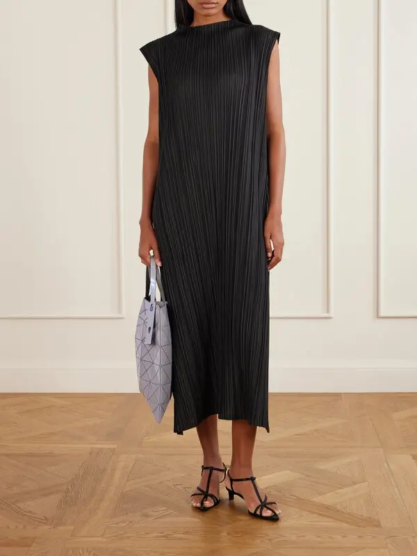 Issey Miyake Mellow Pleats Plissé Midi Dress