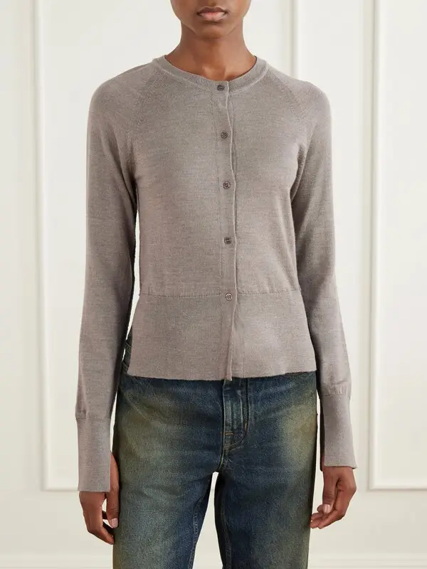 MFPEN Appointment Merino Wool And Silk-blend Cardigan