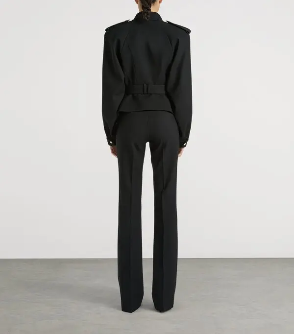 Balmain Wool Gabardine Trousers