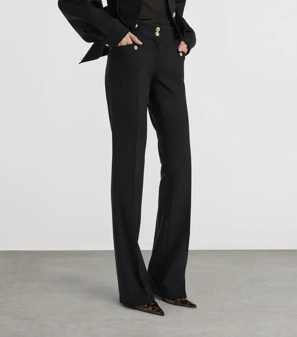 Balmain Wool Gabardine Trousers