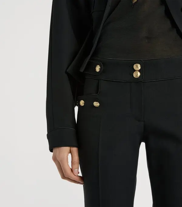 Balmain Wool Gabardine Trousers