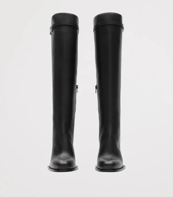Burberry Leather Pillar Knee-high Boots 100