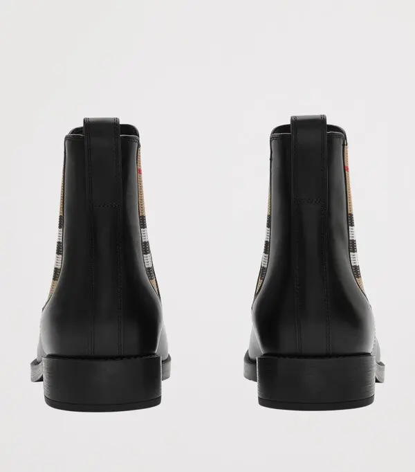Burberry Leather Hampstead Chelsea Boots